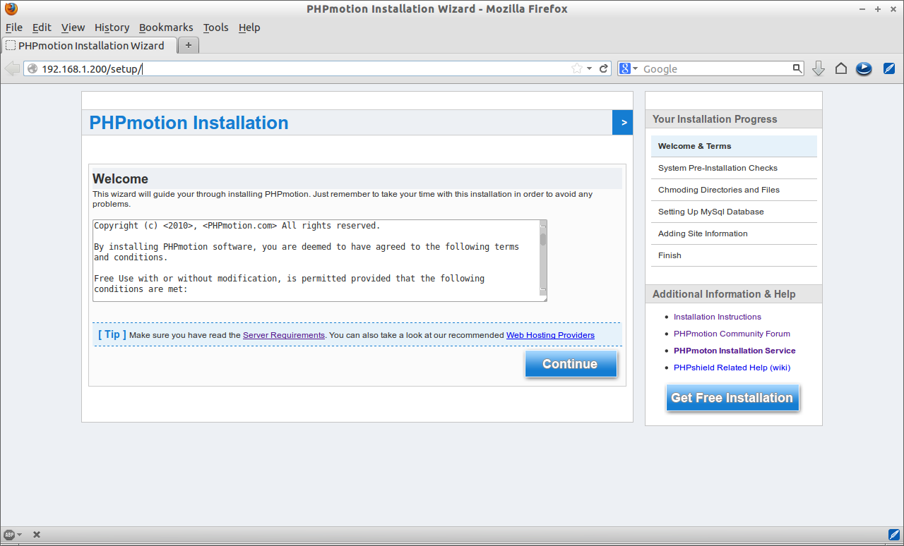 PHPmotion Installation Wizard - Mozilla Firefox_001 | Unixmen PHPmotion Installation Wizard - Mozilla Firefox_001 | Unixmen