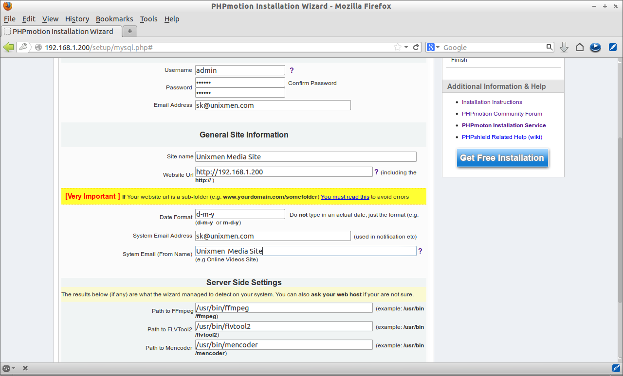 PHPmotion Installation Wizard - Mozilla Firefox_006 | Unixmen PHPmotion Installation Wizard - Mozilla Firefox_006 | Unixmen