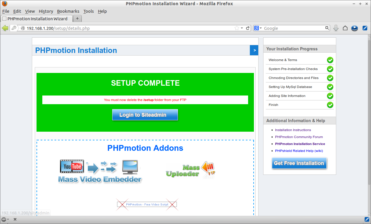 PHPmotion Installation Wizard - Mozilla Firefox_007 | Unixmen PHPmotion Installation Wizard - Mozilla Firefox_007 | Unixmen