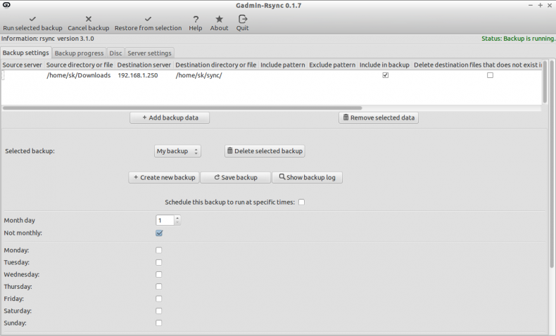Grsync And Gadmin Rsync The Graphical Front End Applications For Rsync Tool Unixmen