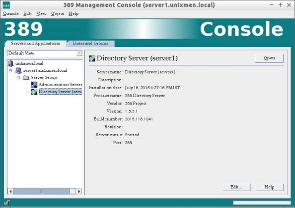 Manage 389-DS Using 389 Management Console