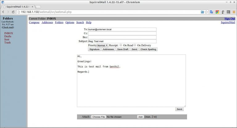 Setup A Local Mail Server In CentOS 7 | Unixmen